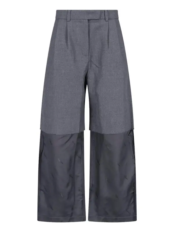 Vaquera Wool-blend Tailored Trousers - Grey