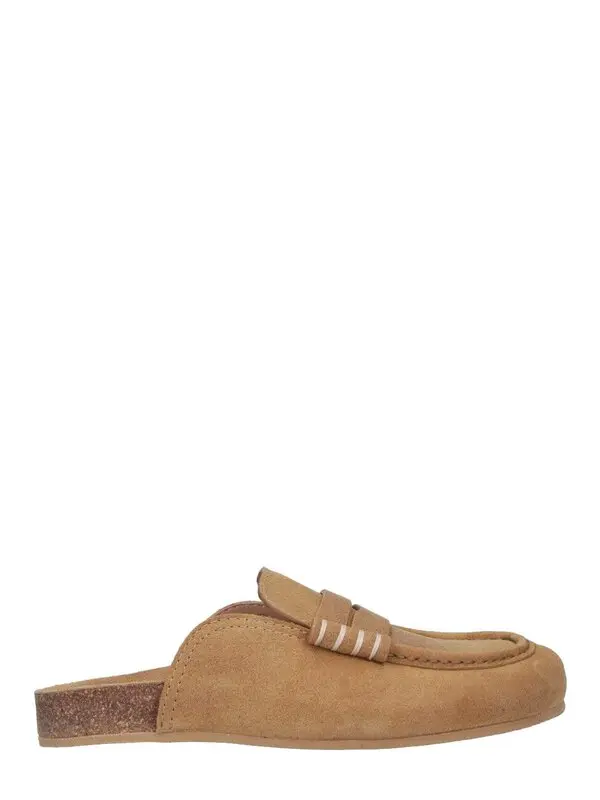 JW Anderson Lightweight Suede Leather Flat Shoes - Beige