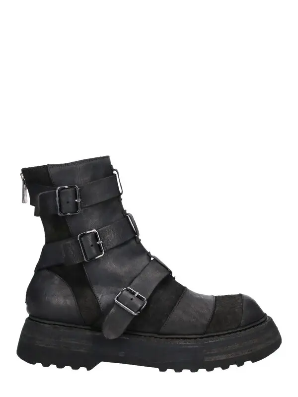 Guidi Horse Full-grain Leather Reverse Buckle Boots - Black