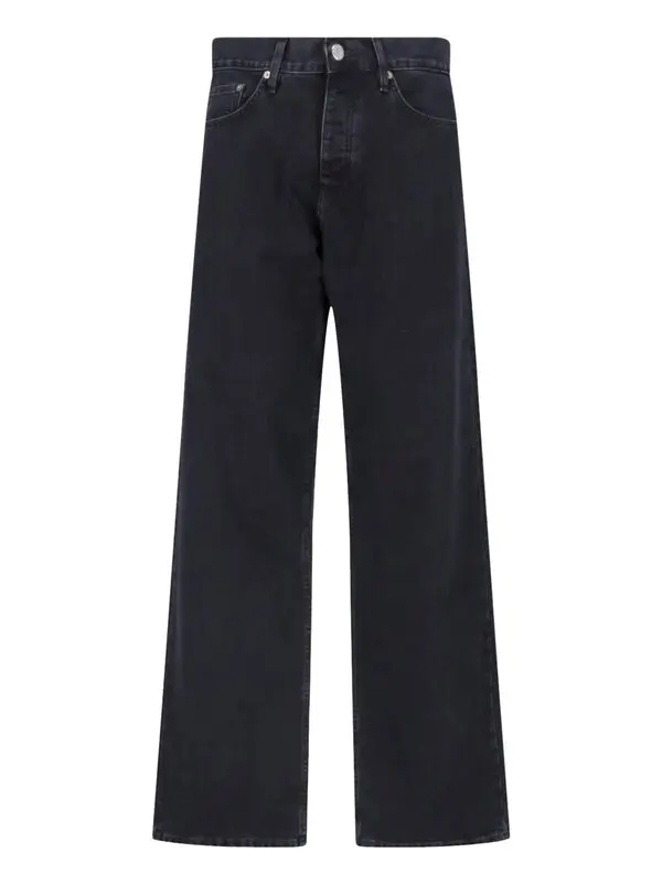 SUNFLOWER High-rise Wide-leg Jeans - Black