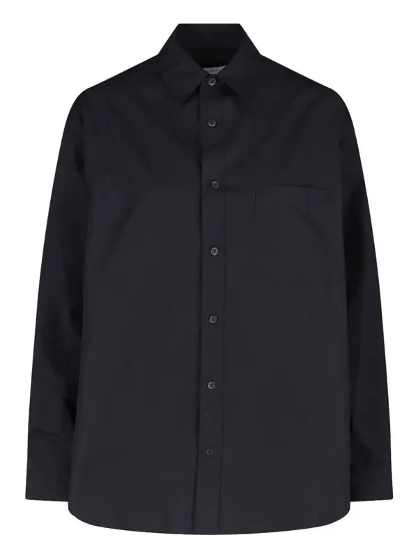 Matteau Matte Silk Button-front Shirt - Black