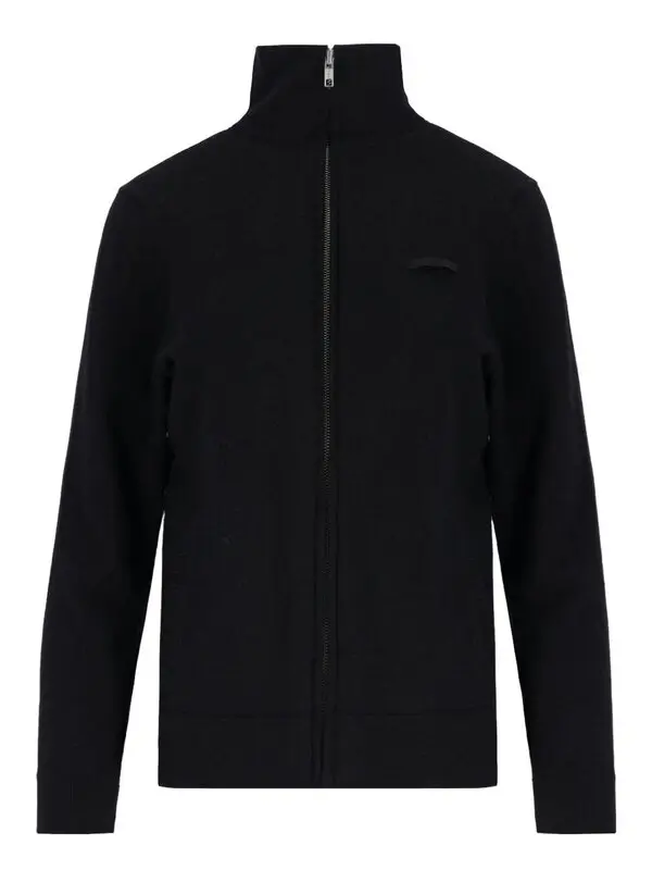 HODAKOVA Zip Up 100% Wool Sweater - Black