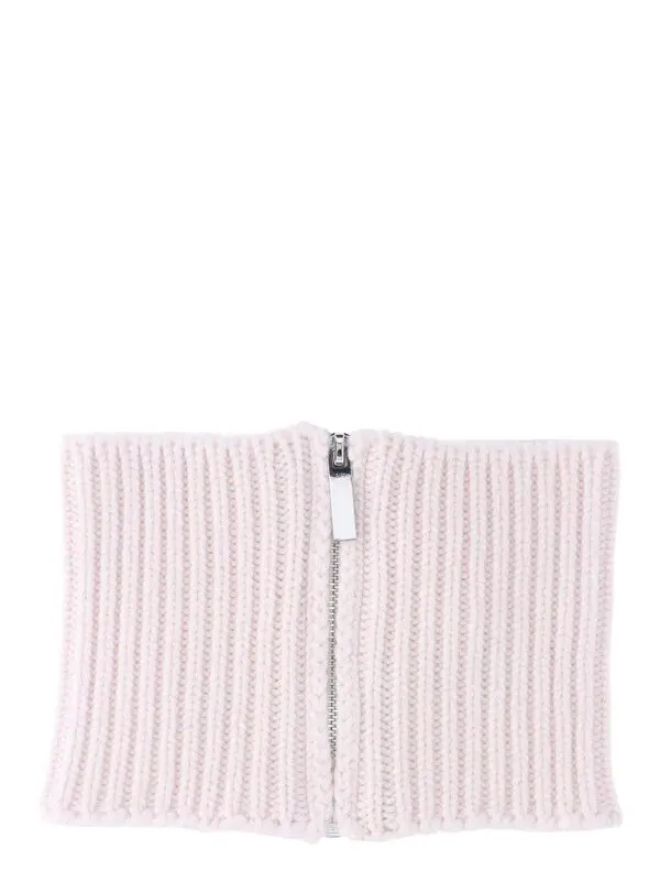 SA SU PHI Ribbed Knit Zip-front Tube Top - Pink
