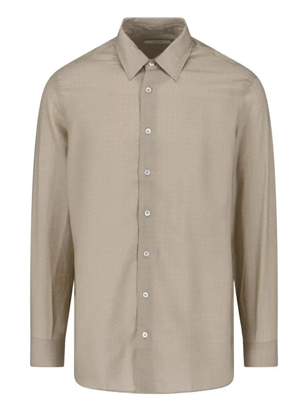 LARDINI Lyocel Shirt - Beige