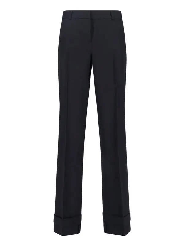 Our Legacy Wool Gabardine Trousers With Horn Buttons - Black