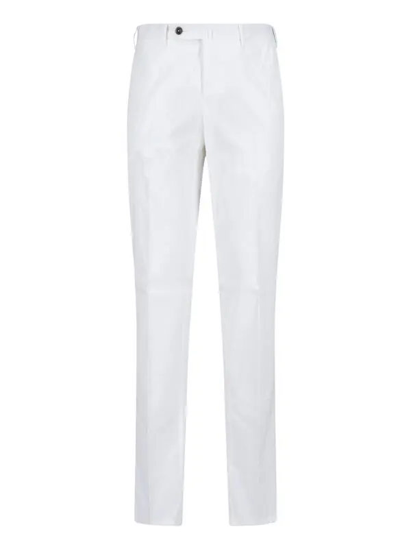 PT TORINO Lyocell-blend Tailored Trousers - White