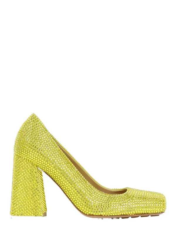 Bottega Veneta Embellished Suede Pumps With 10cm Heel - Green