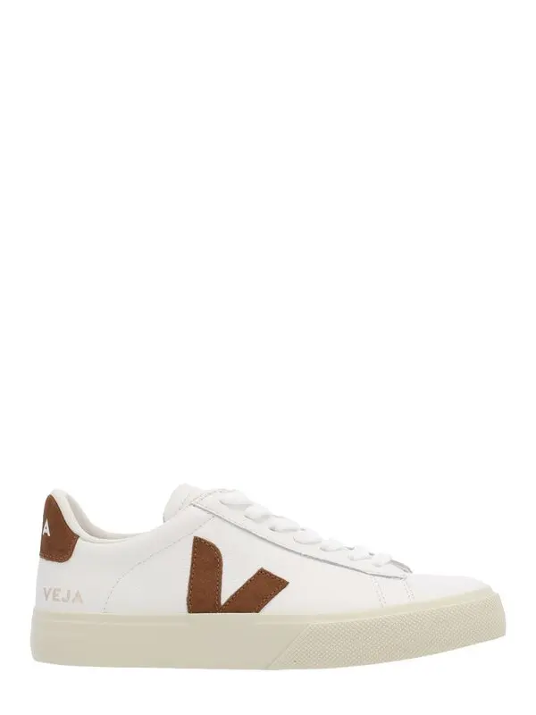 VEJA Leather Low Top Sneakers With Amazonian Rubber Outsole - White