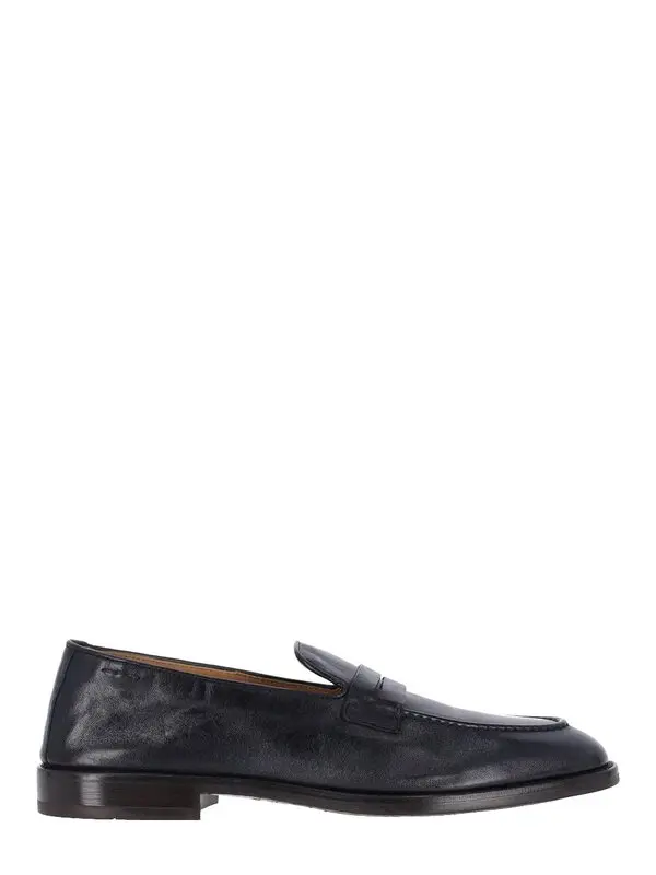 ALEXANDER HOTTO Leather Flat Loafer - Blue