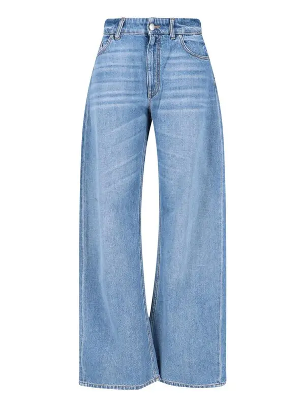 Stella McCartney Wide Leg Denim Jeans - Blue