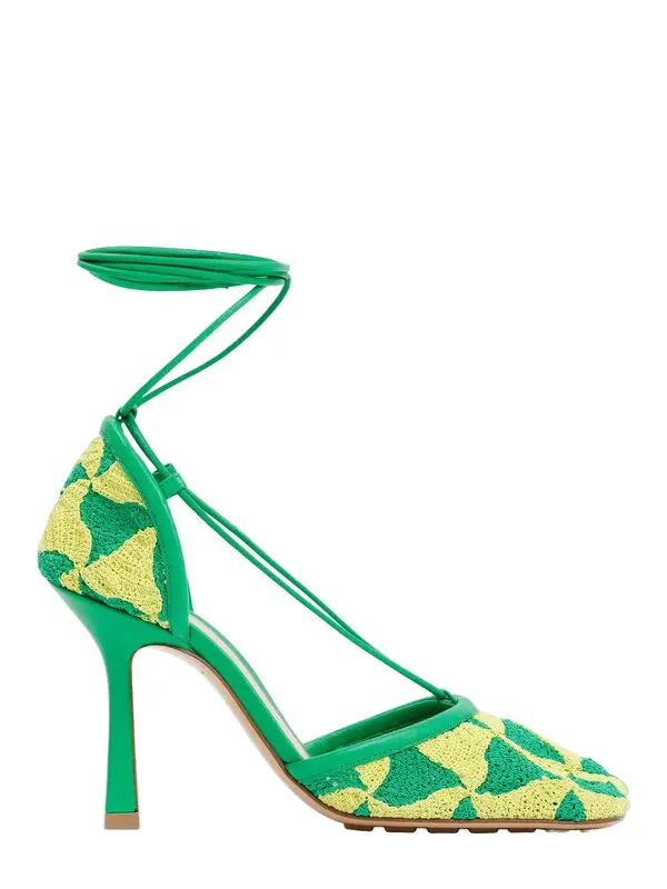 Bottega Veneta Stretch Sandals With 9 Cm Heel - Green