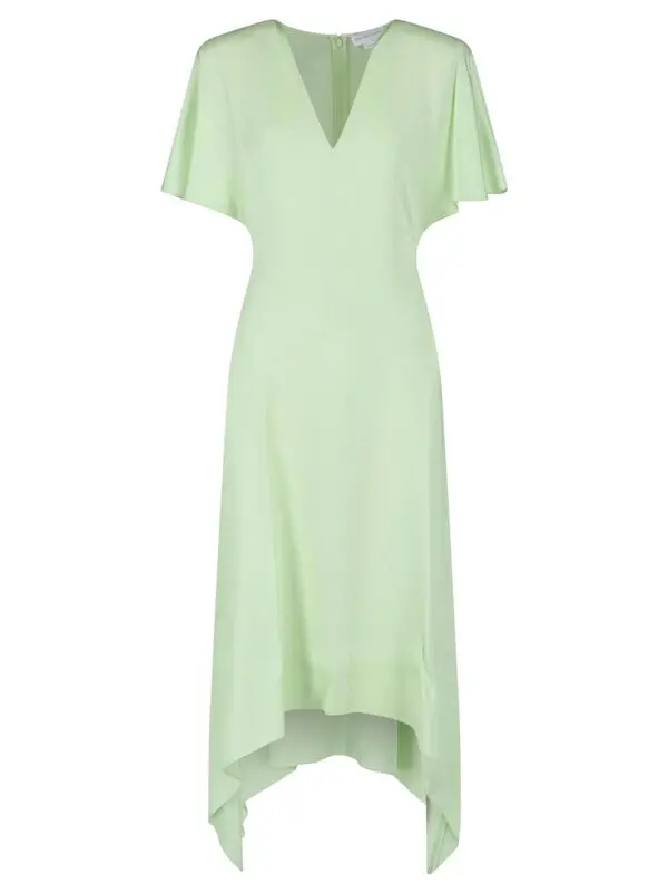 Stella McCartney Satin-blend Midi Dress - Green