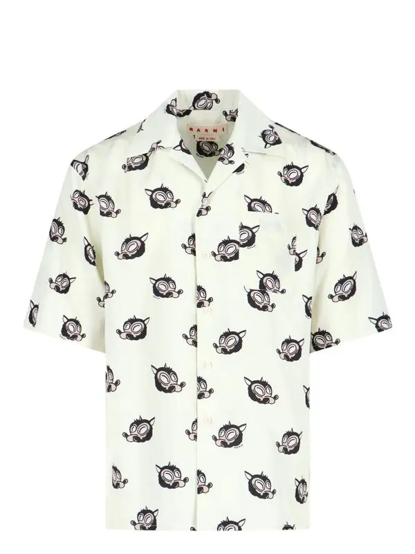 Marni Lightweight 100% Viscose Button-down Shirt - White
