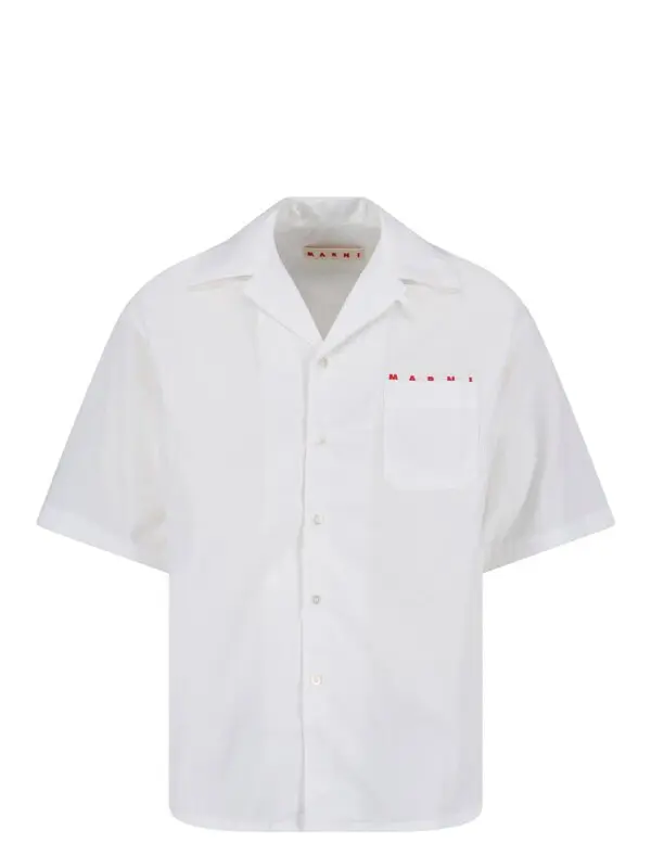 Marni Lightweight Cotton Poplin Shirt For - White