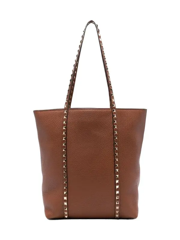 Valentino Garavani Rockstud Tote Handbag - Brown