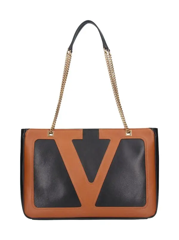 Valentino Garavani Lamb Leather Handbag - Black
