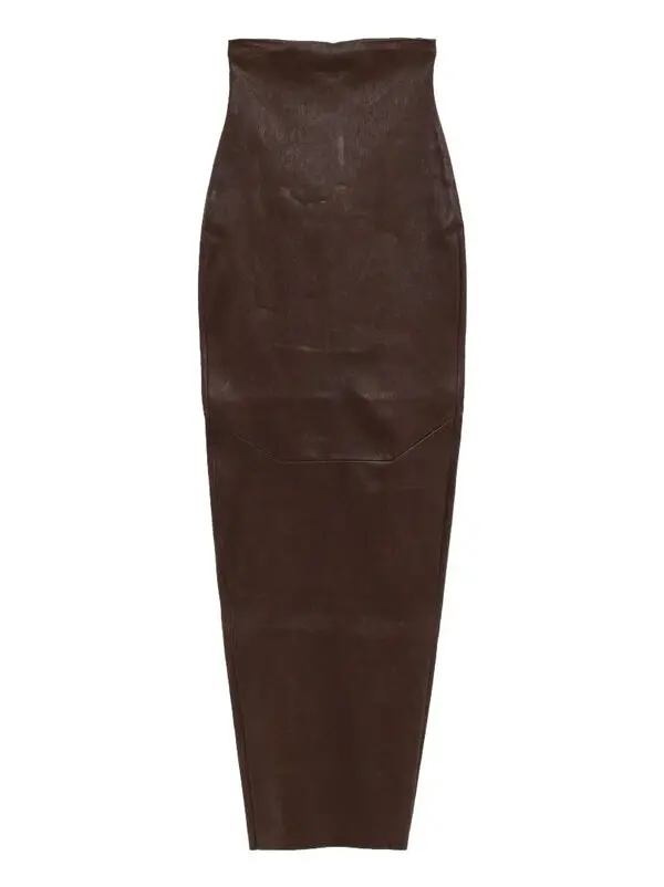 Rick Owens Leather Skirt - Grey