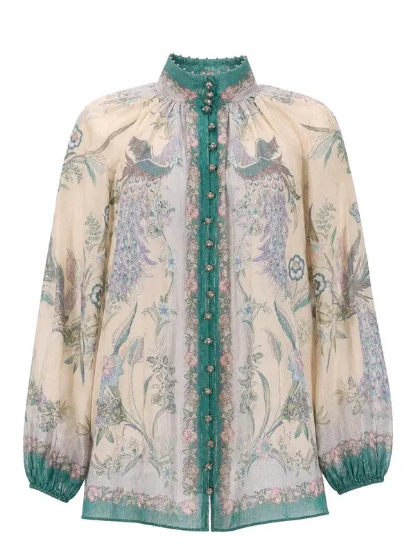 Zimmermann Indra" Ruffled Blouse - Multicolour