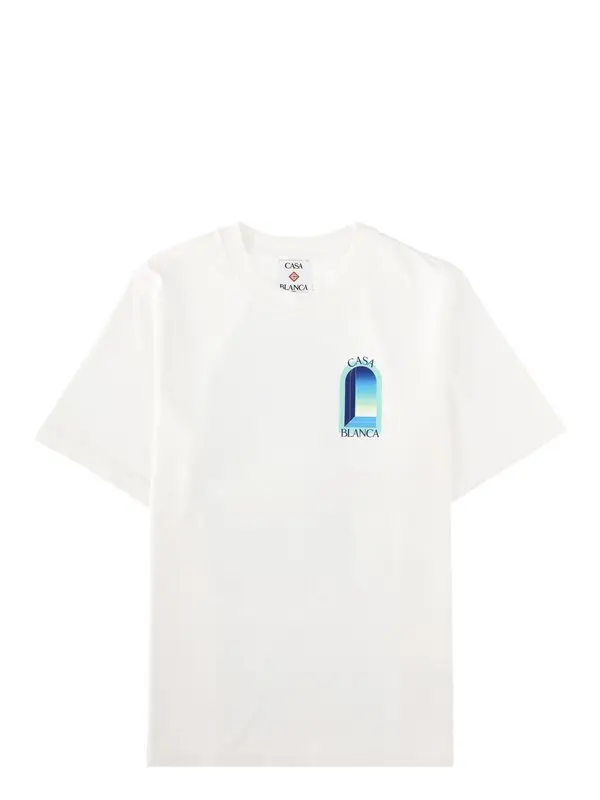 Casablanca T-shirt Con Stampa - White