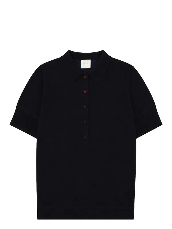 Paul Smith Merino Wool Polo Shirt - Blue
