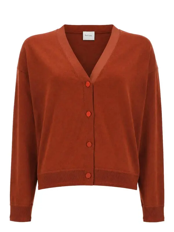 Paul Smith Cardigan In Lana - Orange