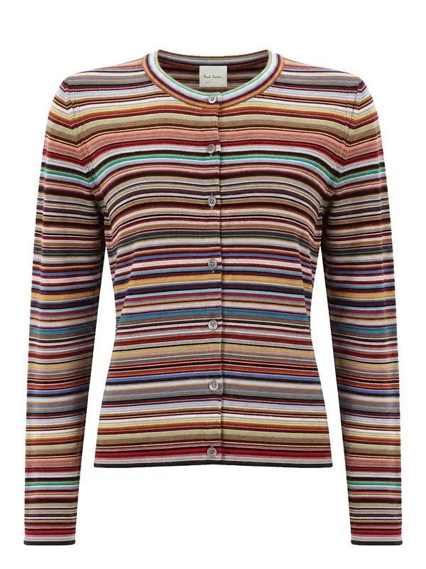 Paul Smith Signature Stripe Cardigan - Multicolour