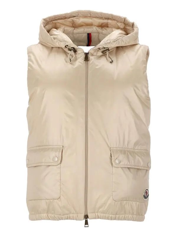 Moncler Lansette Puffer Gilet - Beige