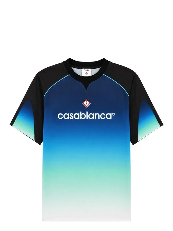 Casablanca Football T-shirt With Logo - Multicolour