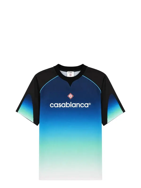 Casablanca Football T-shirt With Logo - Multicolour