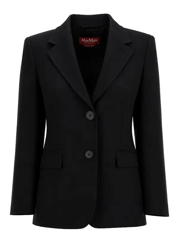 Max Mara Blazer Monopetto In Cady - Black