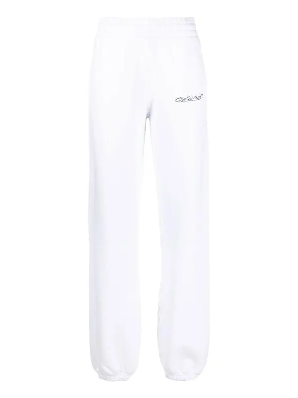 Off-White Logo Print Track Pants - White