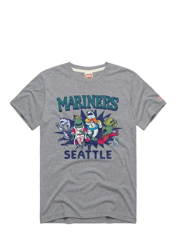 HOMAGE Seattle Mariners Tri-blend Hyperlocal T-shirt - Gray