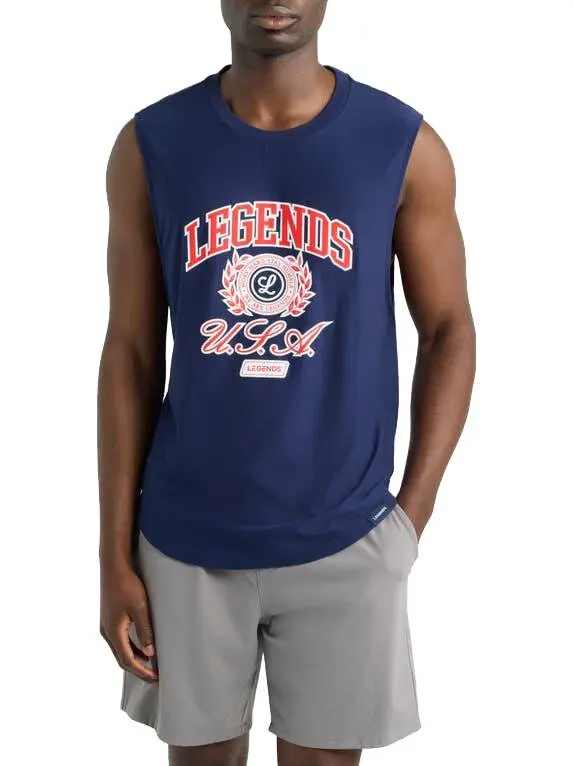 LEGENDS Circuit Performance Usa Graphic Tank - Navy
