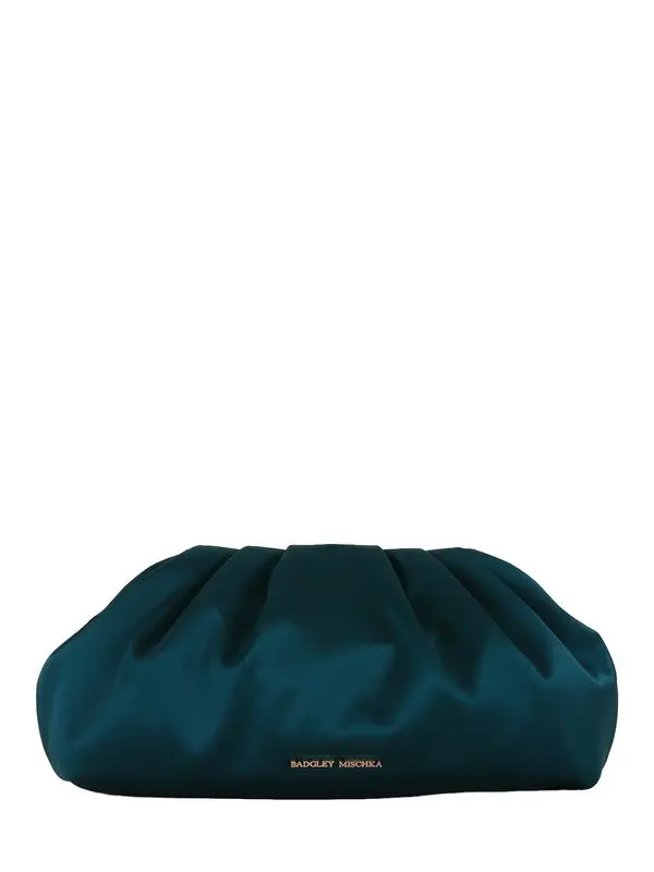 Badgley Mischka Audrey Silk Satin Clutch - Teal
