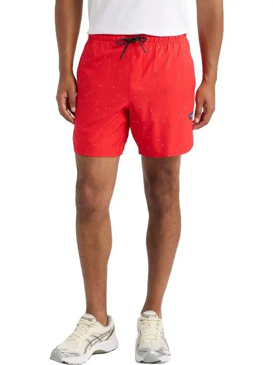 LEGENDS 7-inch Lined Performance Shorts - Red/white Splatter