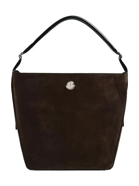 Moncler Carlo Suede Hobo Bag - Brown
