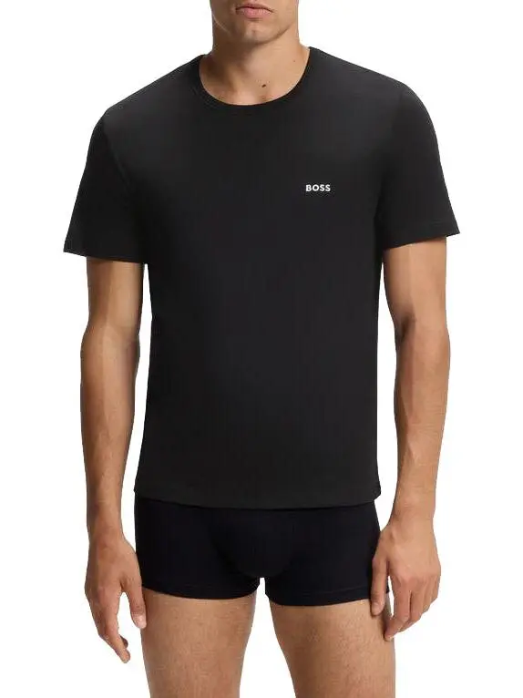 BOSS 3-pack Cotton Crewneck Undershirts - Black Multi