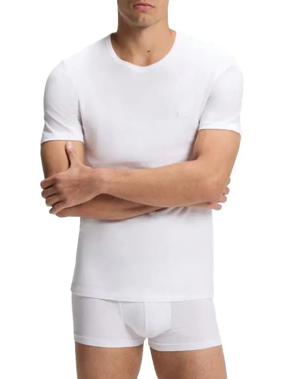 BOSS 3-pack Cotton Crewneck Undershirts - Green Multi