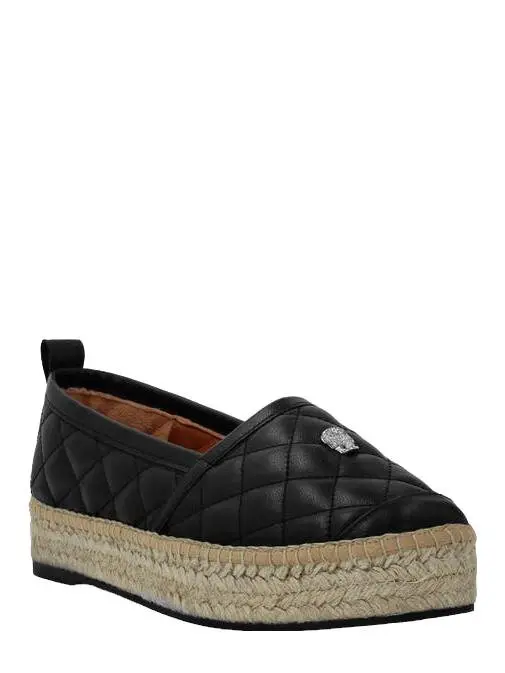 Philipp Plein Matelassé Skull Espadrilles - Black