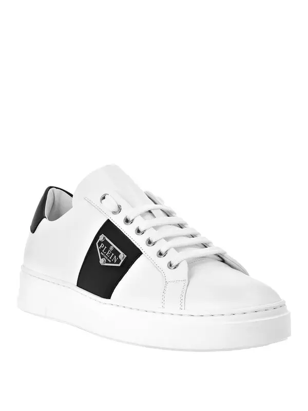 Philipp Plein Low-top Nappa Leather Sneakers - White/black