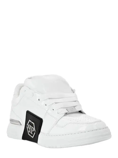 Philipp Plein Super Street Lo-top Sneakers With Hexagon Detail - White