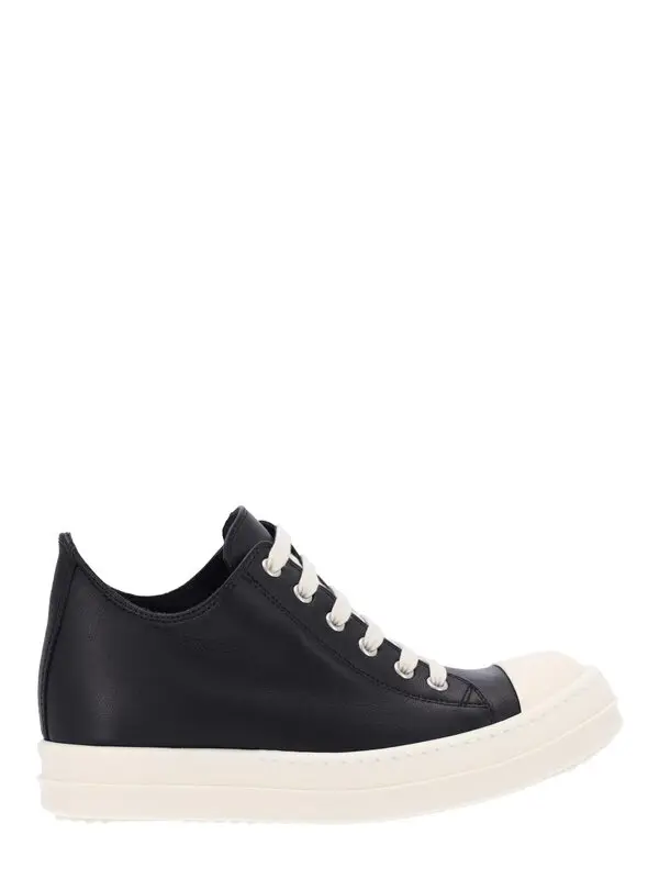 Rick Owens Low-top Leather Sneakers - Black
