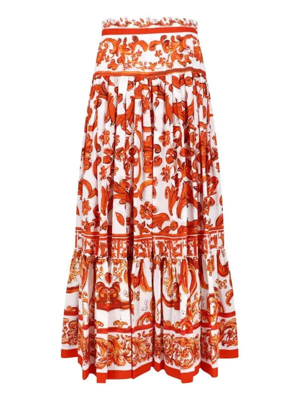 Dolce & Gabbana Maxi Skirt "majolica - Multi