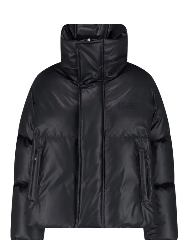 MAISON MARGIELA Faux Leather Padded Jacket - Black