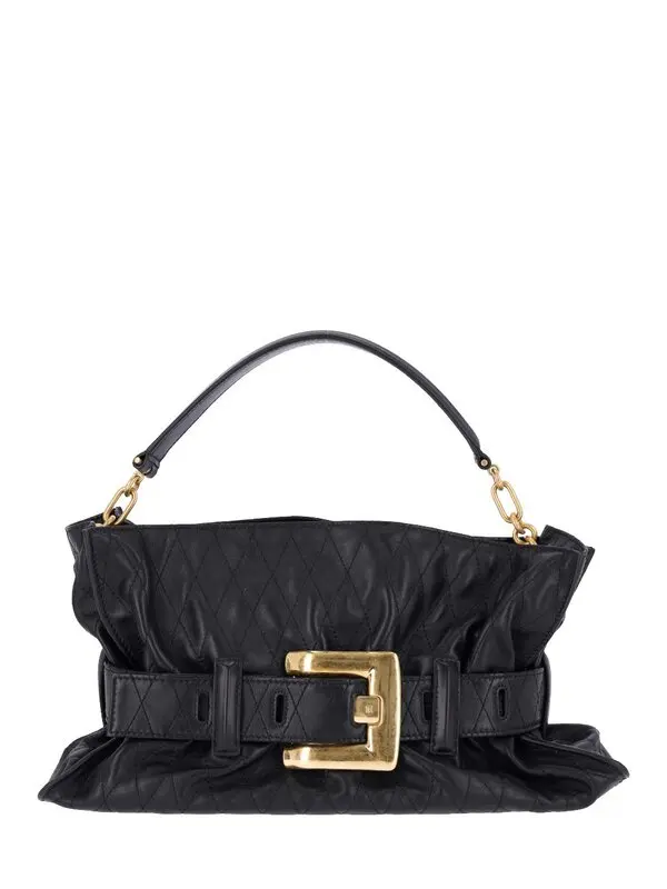 Balmain Anthem Large Shoulder Bag - Black