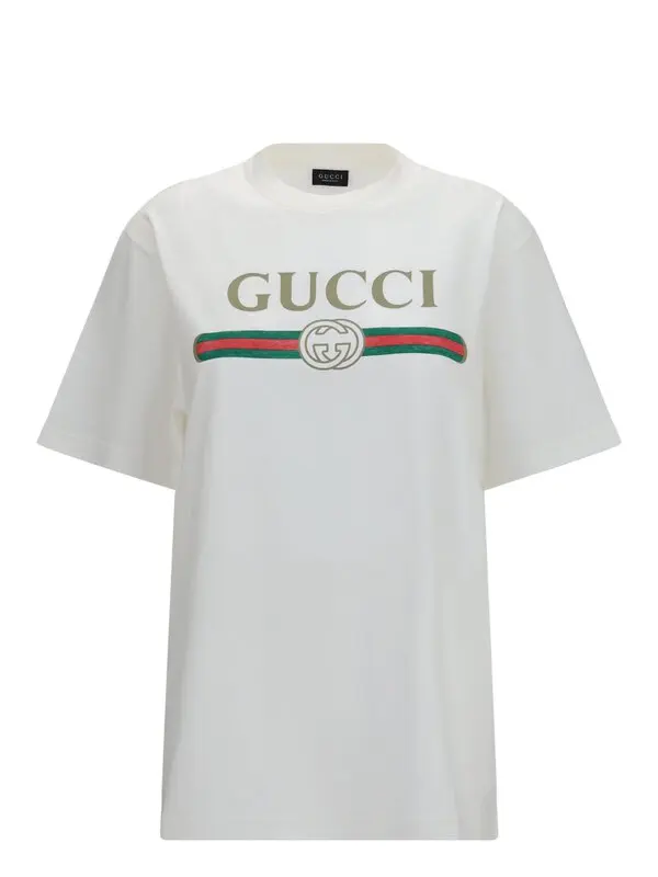 Gucci Cotton And Silk Jersey T-shirt - White