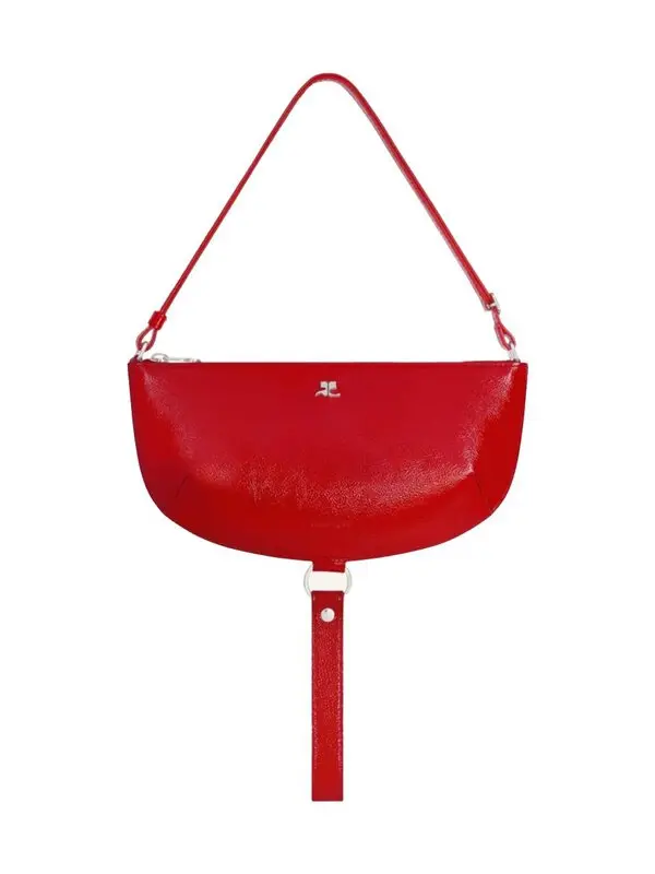 COURREGES Holy Eclipse Naplack Leather Bag - Red