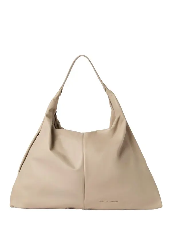 Brunello Cucinelli Large Hobo Bag - Beige