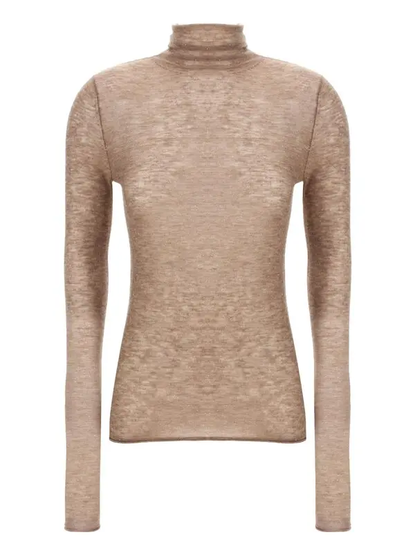 Pinko Moss Turtleneck Knitted Jumper - Beige