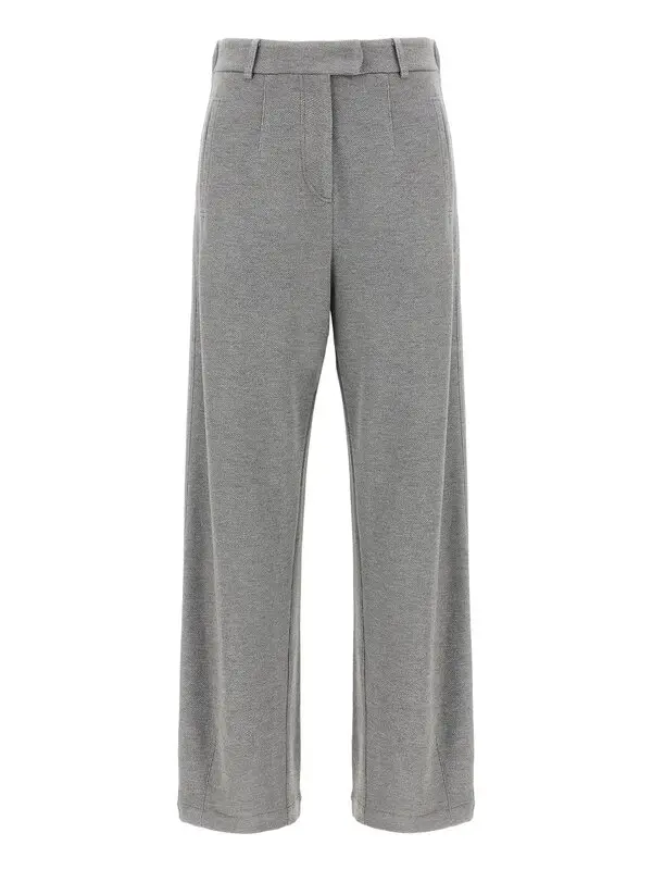 Brunello Cucinelli High-waisted Pleated Trousers - Gray